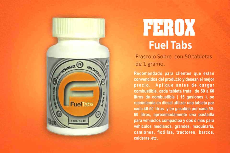 Ferox Fuel Tabs - Ahorrador de Combustible, Gasolina, Diesel, GLP